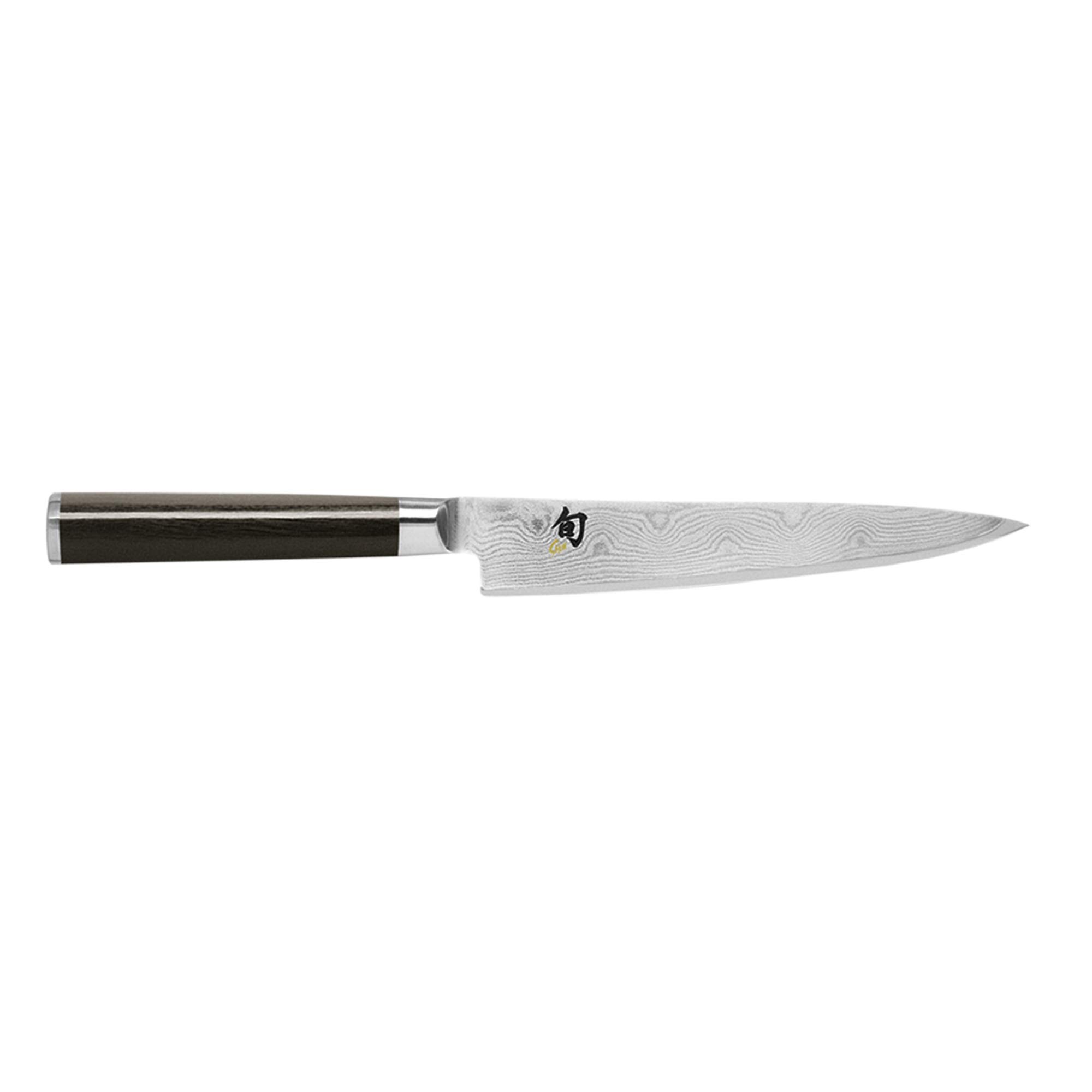 Shun Cutlery Classic Utility Knife 6" and Kai PRO Multi-Purpose Kitchen Shears Set, Handcrafted Japanese Kitchen Knives & Shears