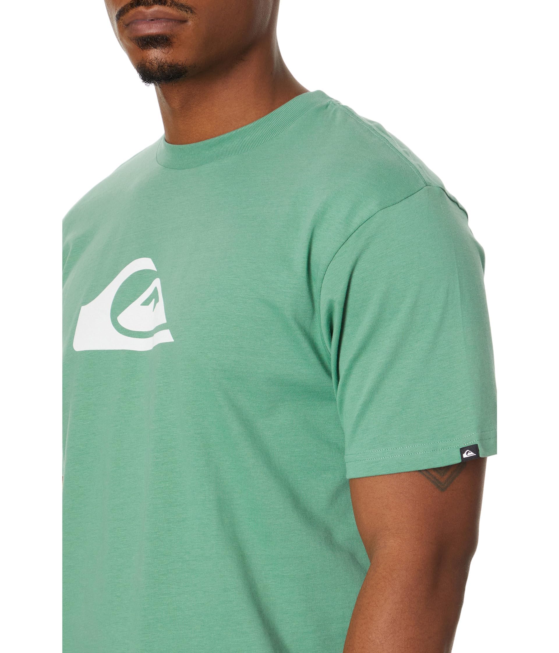 Quiksilver Men's Comp Logo Tee Shirt, Black, Large