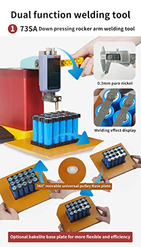 ZCM-JSD 801D Capacitor Energy Storage Welders,Adjustable Pulse Spot Welder W/Smart Control Panel,Portable Pulse Welding Machine for Battery Pack 18650 14500 Lithium Batteries