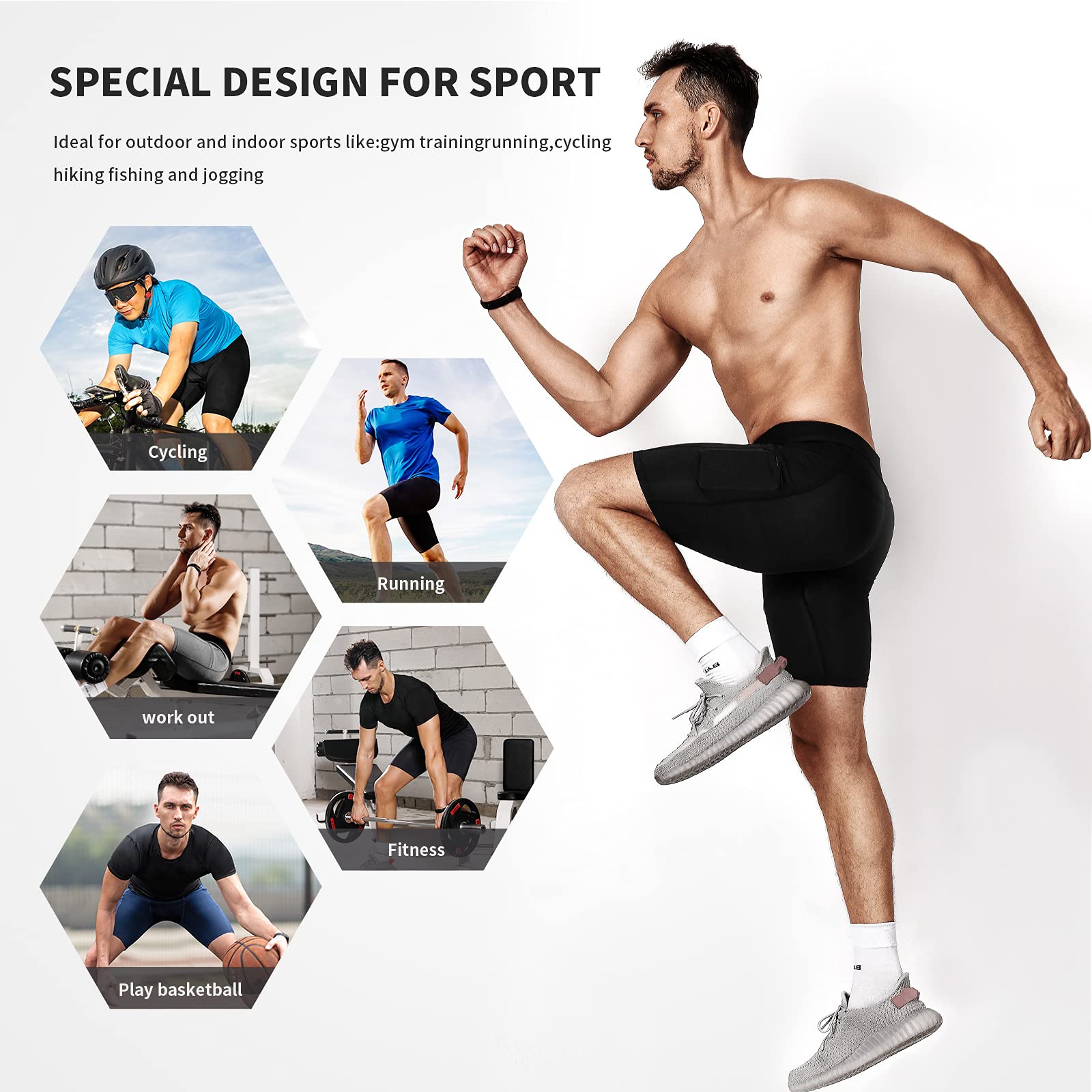 Niksa Compression Shorts Men 2/3 Pack, Compression Underwear for Men Athletic Shorts, Running Workout Fitness Shorts