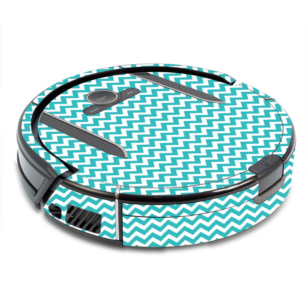MightySkins Skin Compatible with Shark Ion Robot R85 Vacuum - Turquoise Chevron | Protective, Durable, and Unique Vinyl Decal wrap Cover | Easy to Apply, Remove, and Change Styles | Made in The USA
