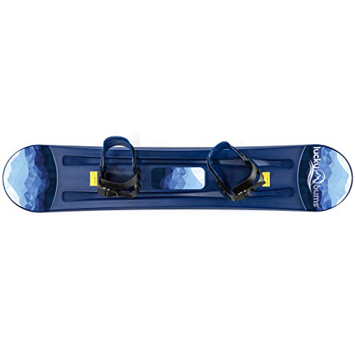 Lucky Bums Kids Beginner Plastic Snowboard, 95cm, Blue