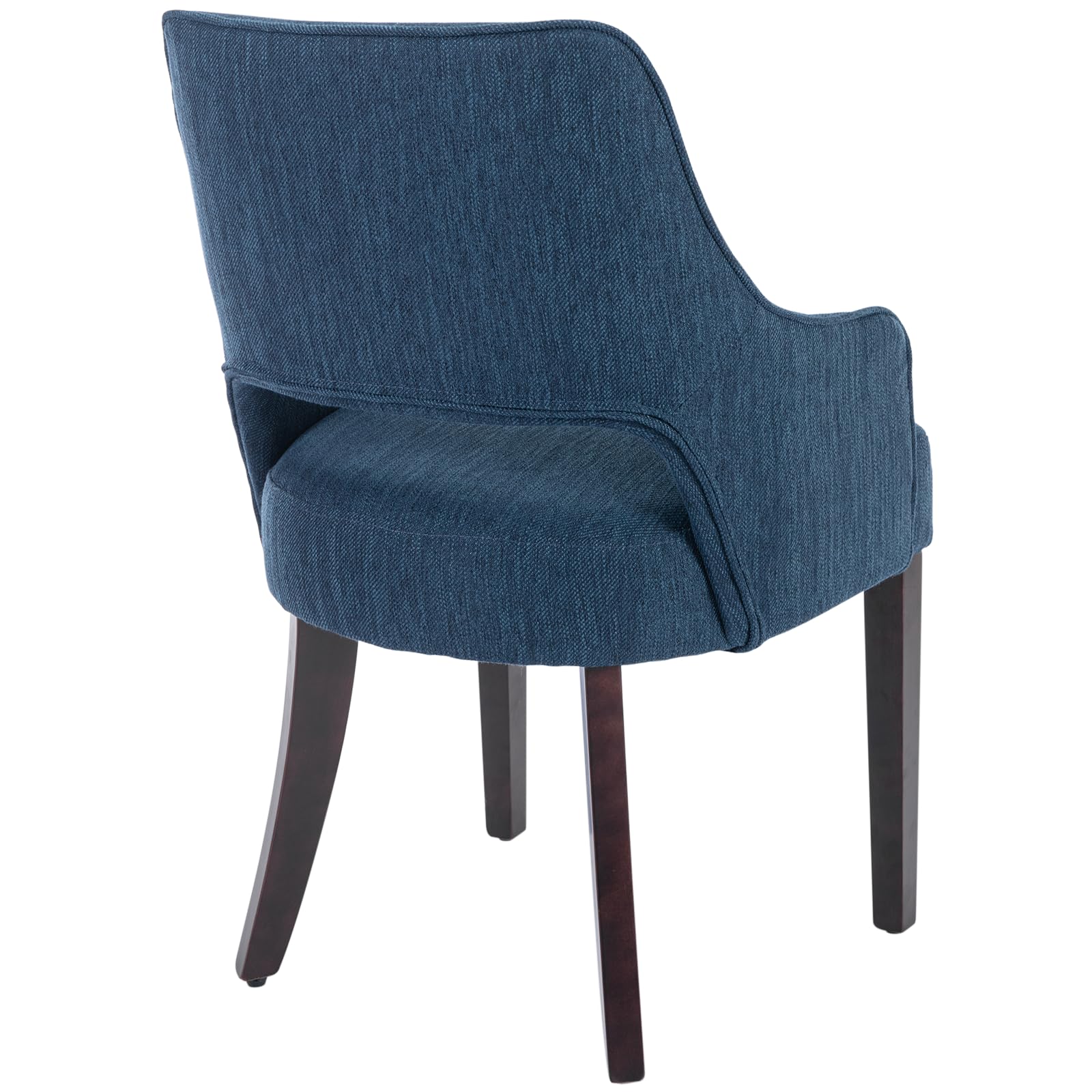 Kmax Fabric Dining Chairs Set of 4 Upholstered Side Chairs Farmhouse Accent Chairs with Open Back Wood Legs for Dining Room Guest Room Restaurant, Cream