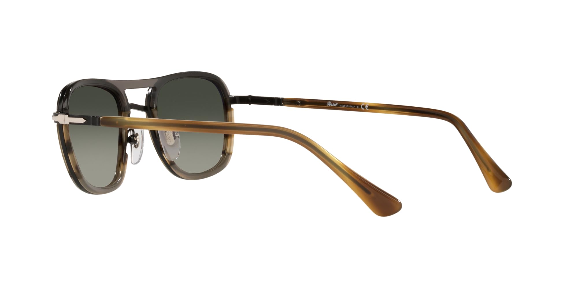 Persol PO2484S Square Sunglasses, Terra Di Siena/Light Blue, 52 mm