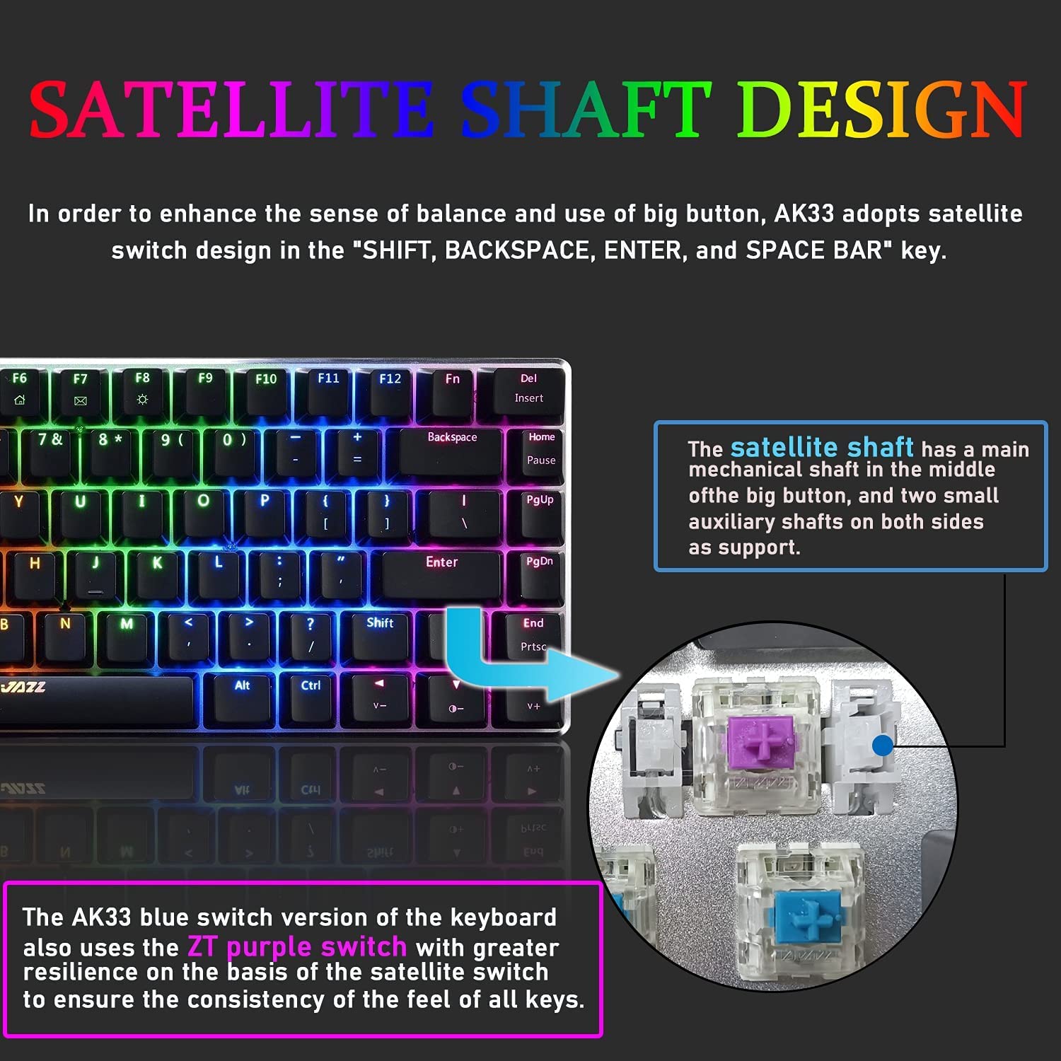 LexonElec Gaming Mechanical Keyboard Wired USB Metal Mechanical Blue Switch Computer Gaming Keyboard with Blue LED Backlit for Computer Gamers (Blue Switch, White)