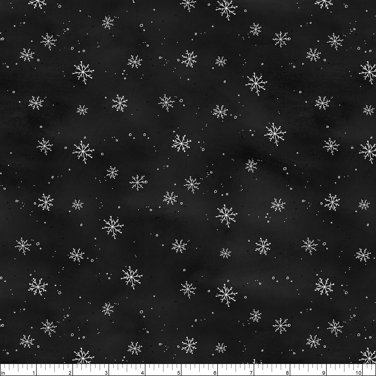 Wilmington Prints Our Gnome to Yours Snowflakes, Fabric by The Yard (Black)