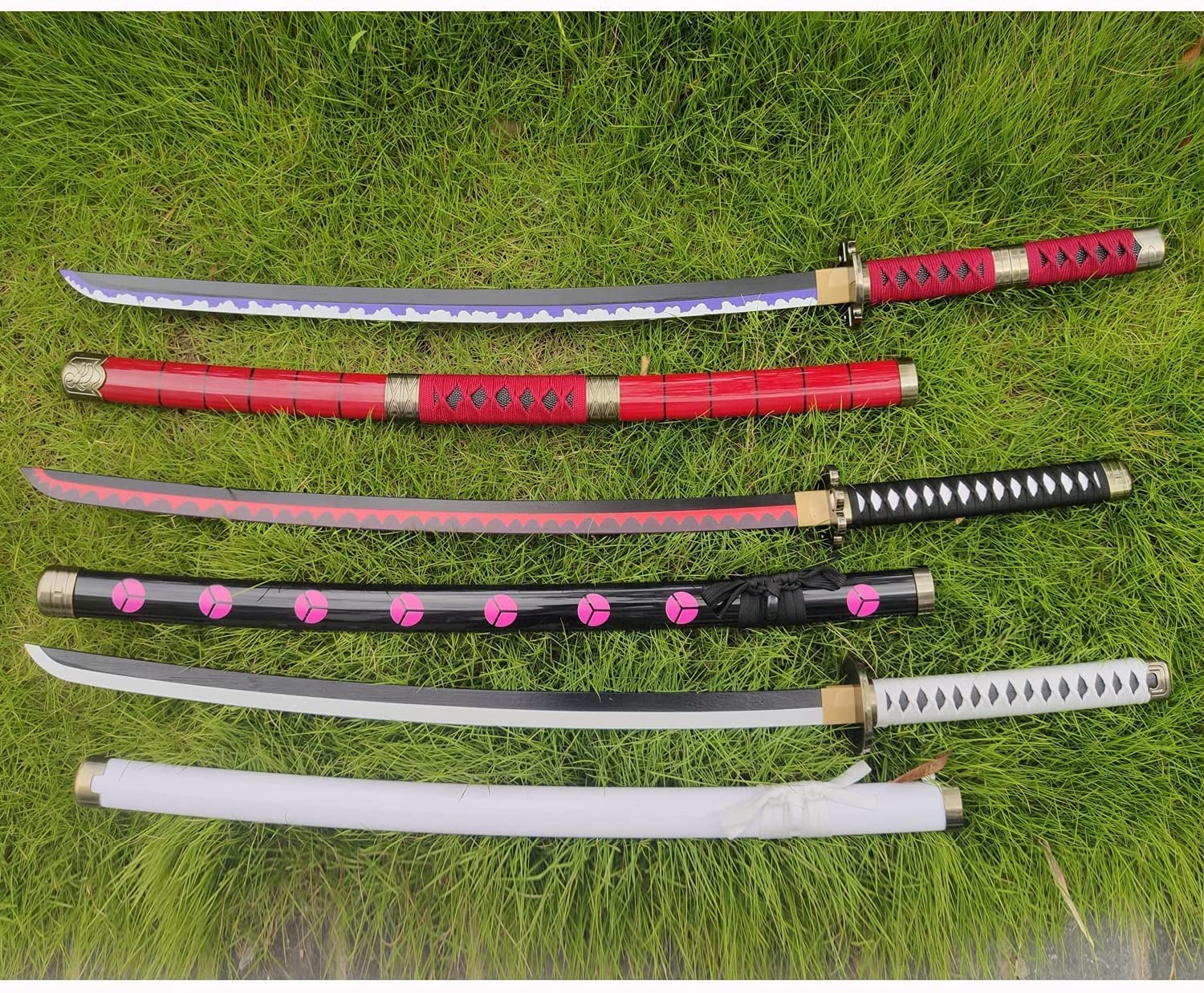 Roronoa Zoro 3 Piece Set Swords,Kitetsu,Shusui,Wado Ichimonji,Zoro Role Play Accessoriesfor Role-Playing and Collection