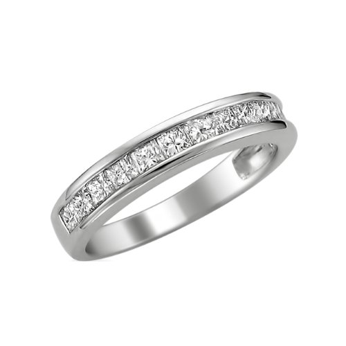 La4ve Diamonds 3/4 cttw, 14k White Gold Princess-Cut Diamond Bridal Wedding Band Ring (3/4 cttw, I-J, I2-I3), Size 5