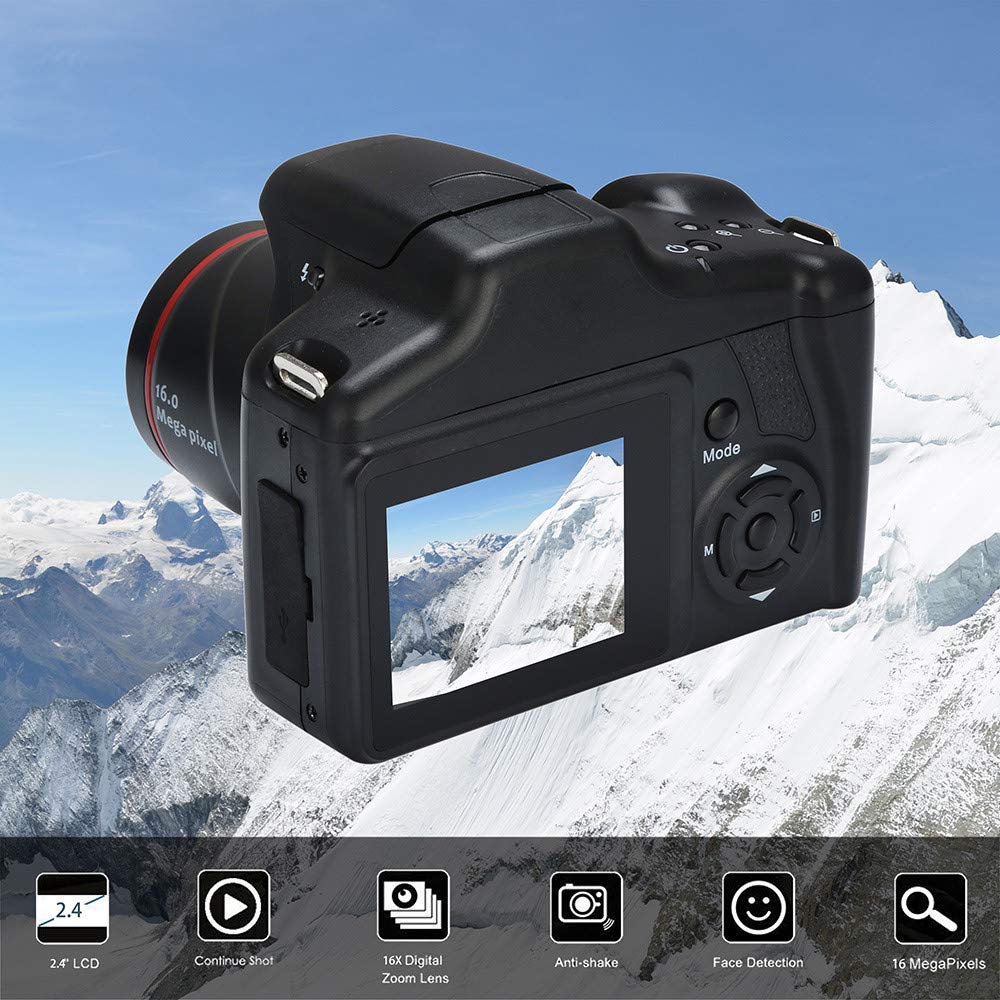 Lovskoo 1080P HD Digital Camera Mini Cameras for Photography Vlogging Camera with 16 Million, 16x Digital Zoom, 2.8in LCD Screen, Anti-Shake, Professional Video Camera Cool Stuff Travel Essensials