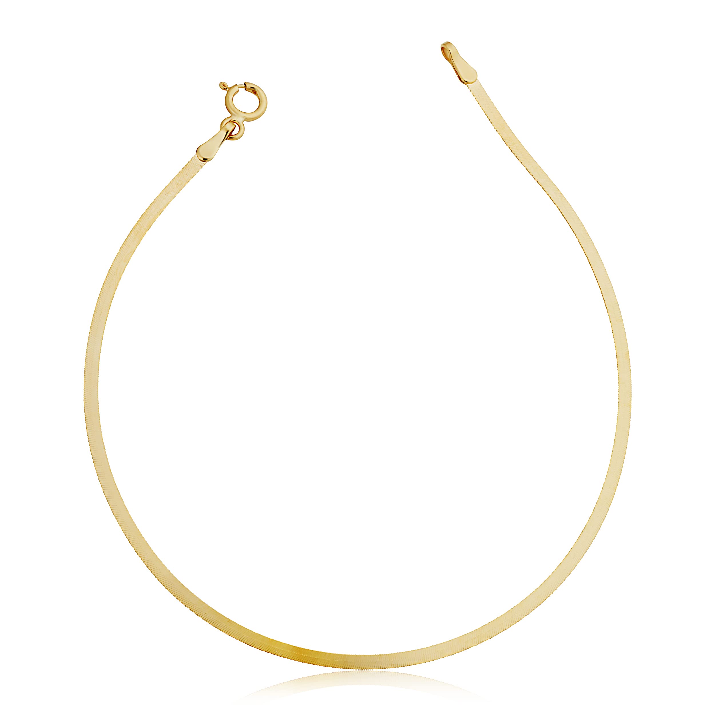 Kooljewelry 10k Yellow Gold 1.8 mm Herringbone Bracelet (7.5 inch)