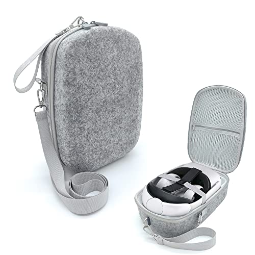 subeirey for Oculus Quest 2 Accessories, VR case Hard Waterproof Bag,Lightweight and Portable Travel Carrying Case, Crossbody Chest Bag, VR Gaming Headset and Controllers Storage Bag