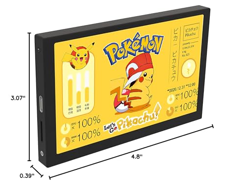 Vastarry IPS 5 inch Secondary Screen Chassis Secondary Screen Computer Monitoring Screen only Supports one USB Cable Monitoring Hardware, Suitable for ATX PC Chassis (Black)