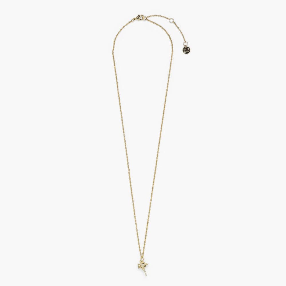 Pura Vida 20" Gold-Plated Disney Genie Lamp Necklace w/Opal Stone - Adjustable Chain, Brass Base - 2" Extender