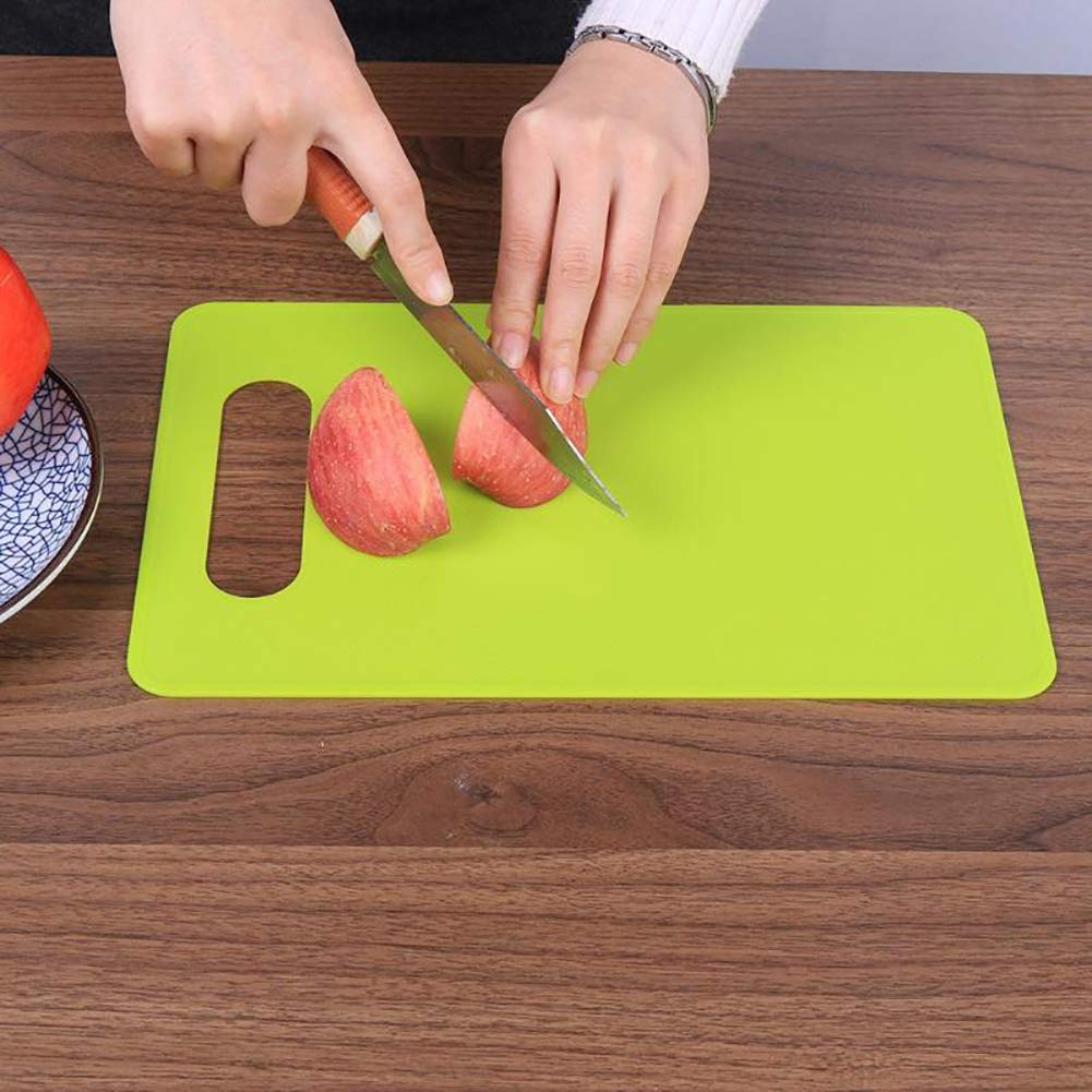 SoundsBeauty Fashion Durable Nonslip Plastic Chopping Board Food Cutting Block Mat Tool Kitchen Cook Supplies Apricot