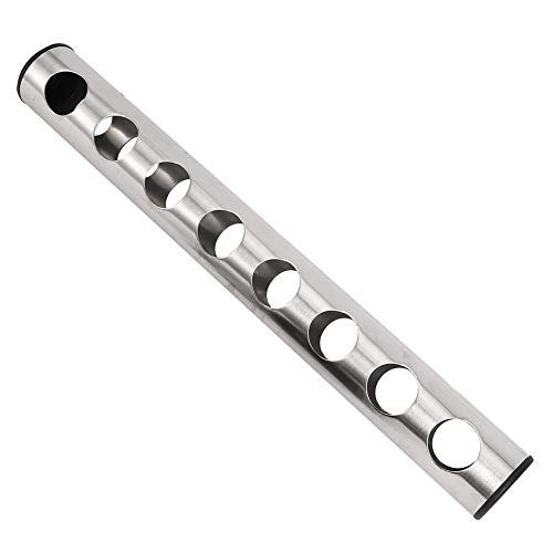 Wall Bottle Holder, Stainless Steel Wall Mounted Vertical Wine Holder Rack for Household Bar Supplies(Silver 8 Holes) Older Red Wine Bottle (stainless steel 8 holes)