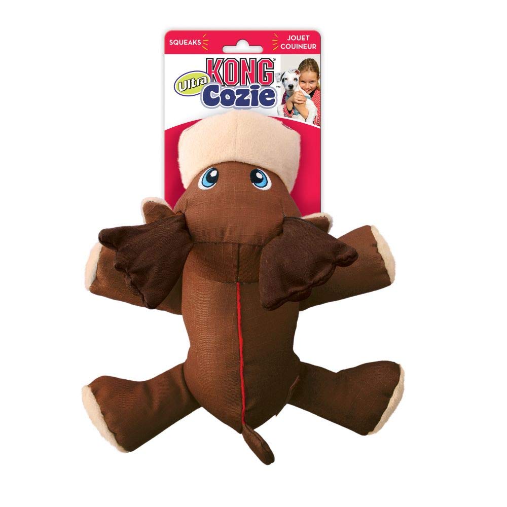 KONG - Cozie Ultra Max Moose - Squeaky Plush Dog Toy with Reinforced Seams - for Medium Dogs