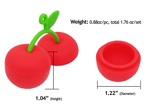 vitakiwi 10ml Cherry Silicone Wax Container Non-stick Jars (2)