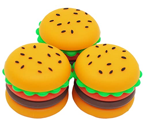 vitakiwi 5ml Hamburger Silicone Wax Container Non-stick Jars (3)