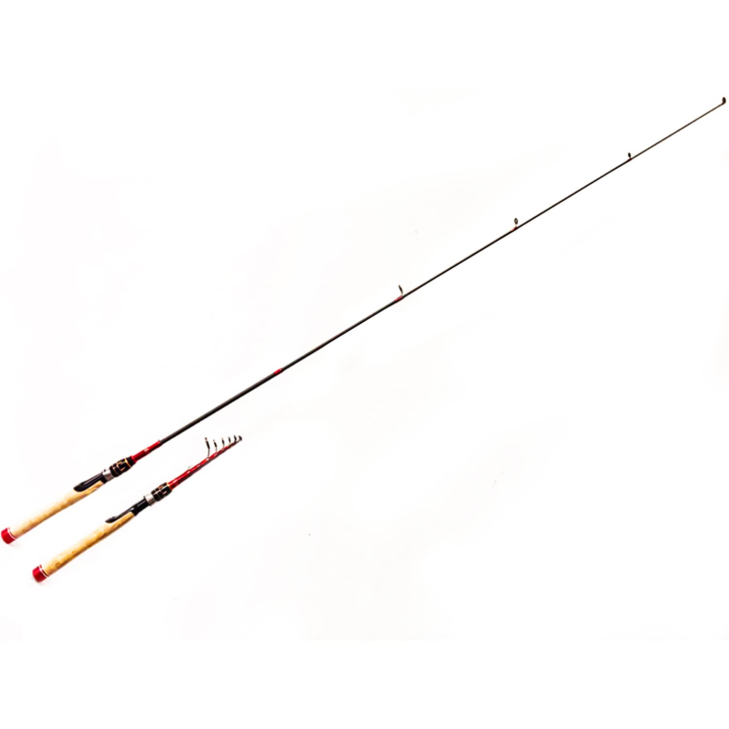 RICHCAT Travel Fishing Rod Ultralight Telescopic Spinning Pole 6ft Pocket Rod Carbon Fiber for Freshwater Medium Small Size Fish
