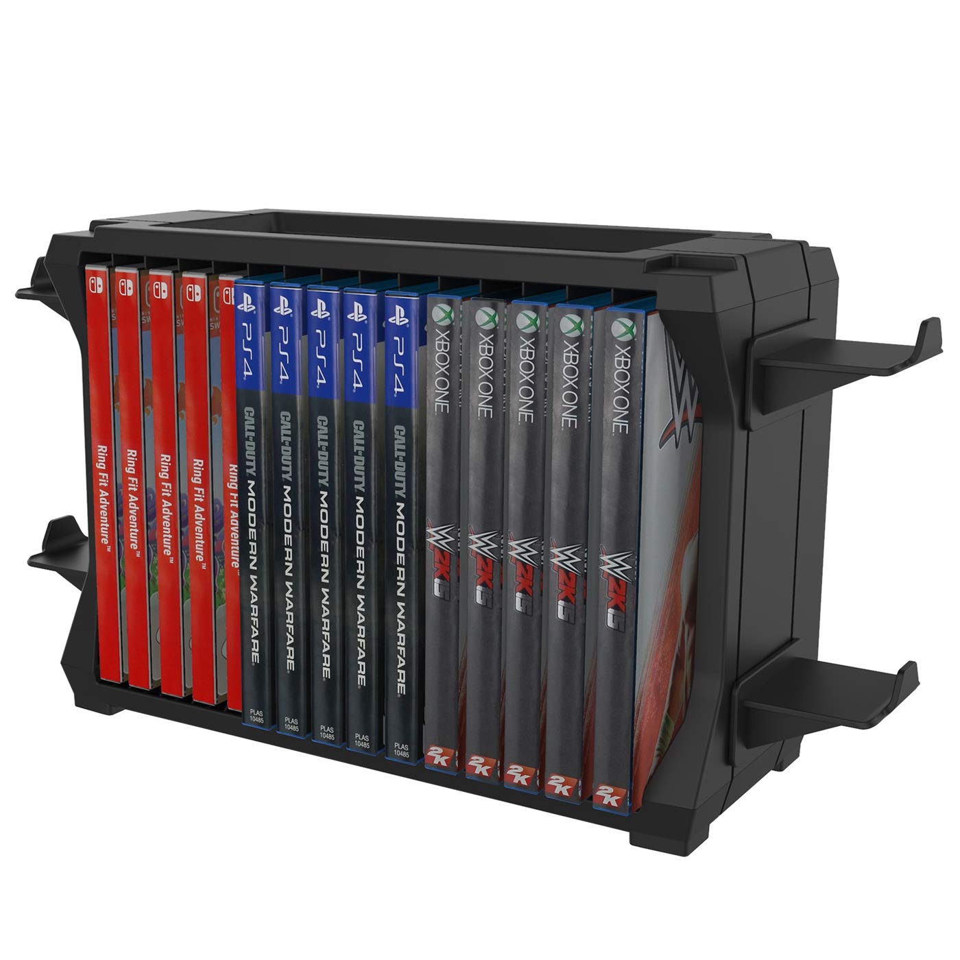 Pceewtyt Premium Game Storage Tower Stand, Holder Stores Games or Disc Cases Storage Rack Controller Rack 5