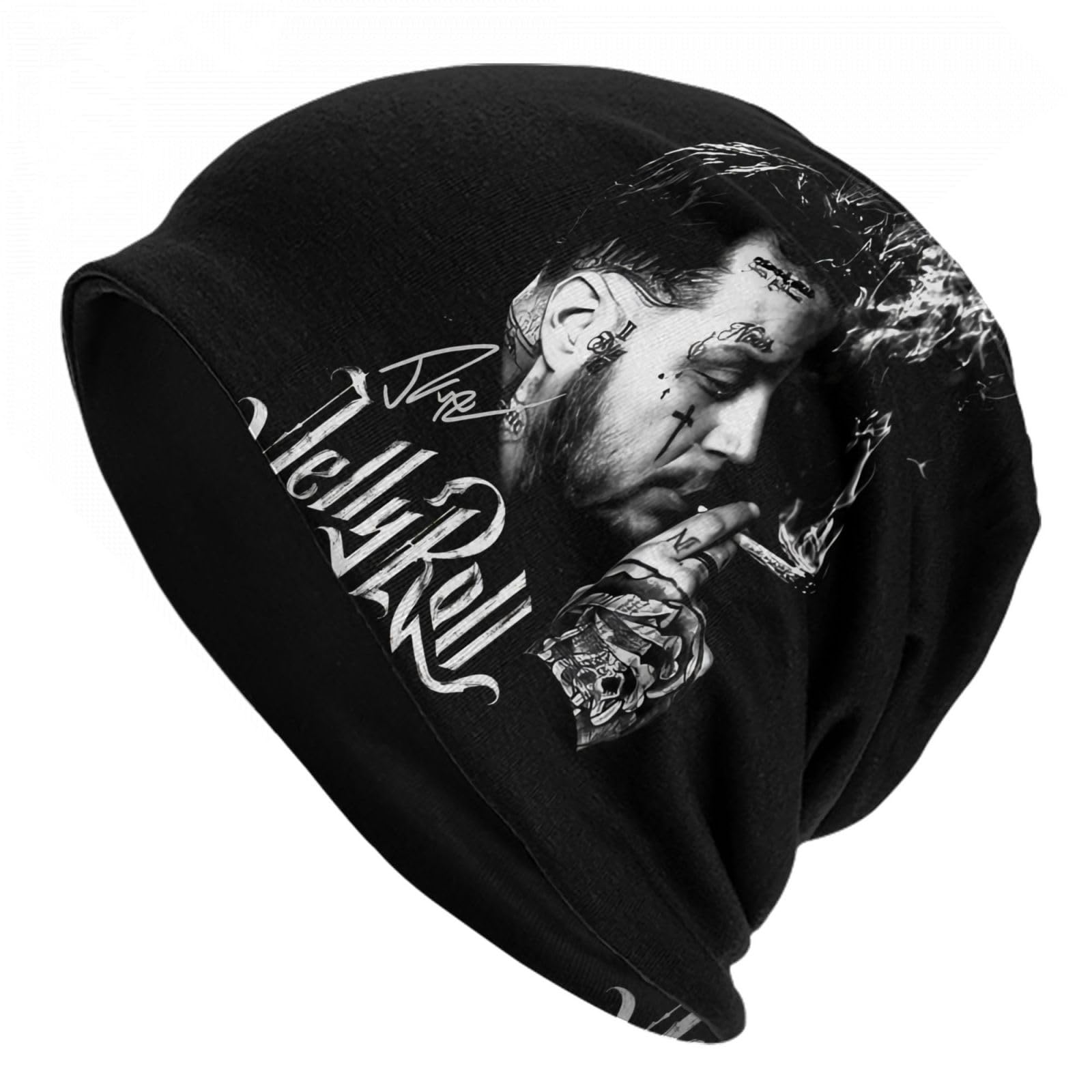 Kingscom Jelly Singer Roll Knit Hat Beanie Cap Fashion Knitted Hat for Men and Women Black