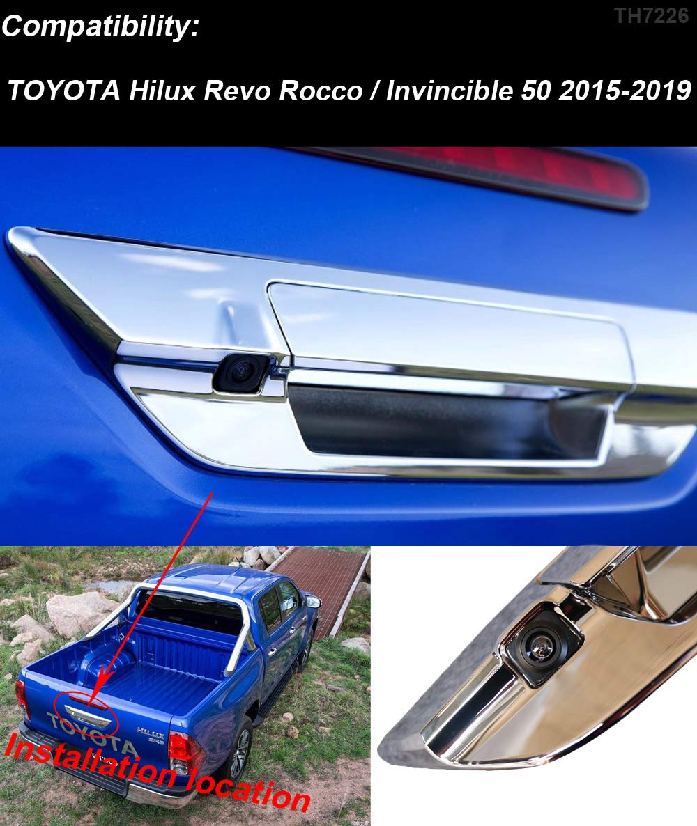 Navinio Car Third Roof Top Mount Brake Lamp Camera Brake Light Rear View Backup Camera for Toyota Hilux Revo Rocco Invincible 50 2015-2019