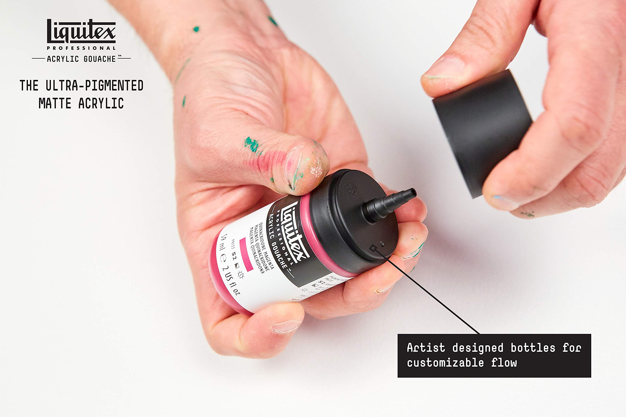 Liquitex Professional Acrylic Gouache, 2-oz (59ml) Bottle, Titanium White