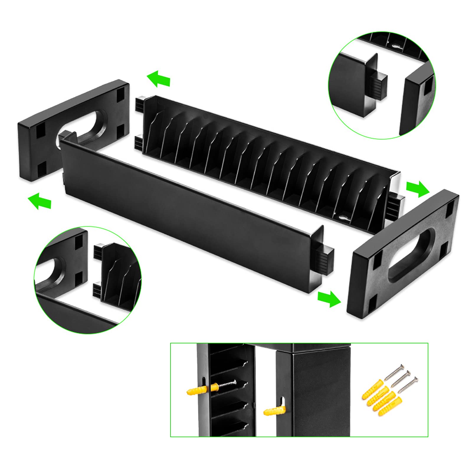 Nargos Game Case Storage Wall Mount, Game Holder Tower Rack for Game Disc