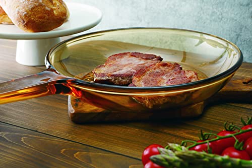 PEARL METAL CP-8698 VISIONS Skillet, 9.1 inches (23 cm), Heat Resistant Glass, Microwave Safe, Oven Safe, Dishwasher Safe