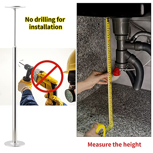 TYESTAND ST-1 Undermount Sink Support Brackets Stainless Steel and Aluminum Adjustable Sink Legs Installation and Repair System Kit For Kitchen Sink (16.1-22 inches (41-56cm))