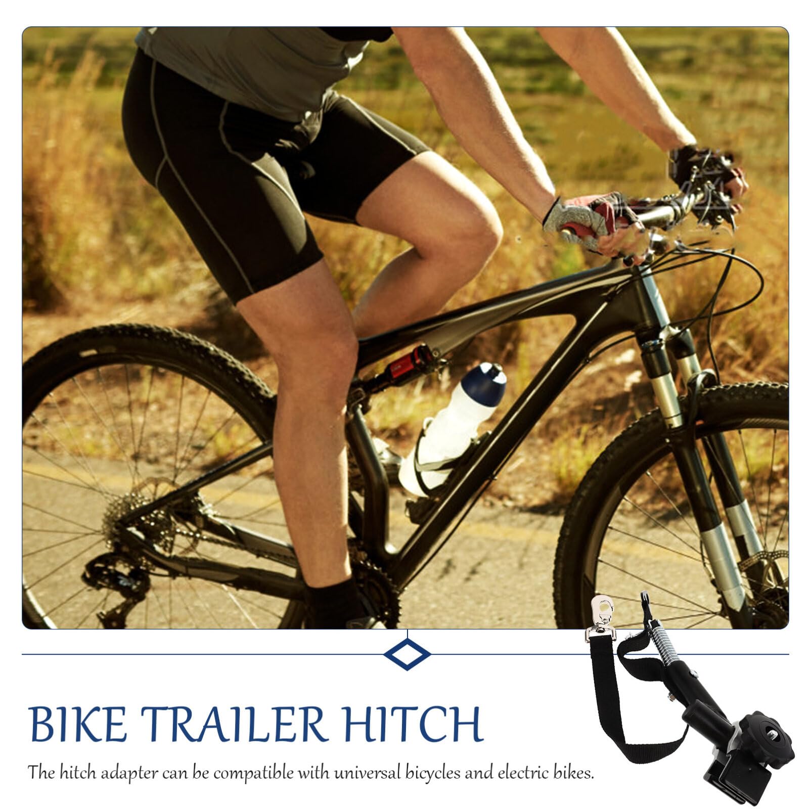 NOLITOY Universal Bike Trailer Coupler Attachment, Cycling Hitch Adapter Accessories Aluminum Alloy Linker Connector
