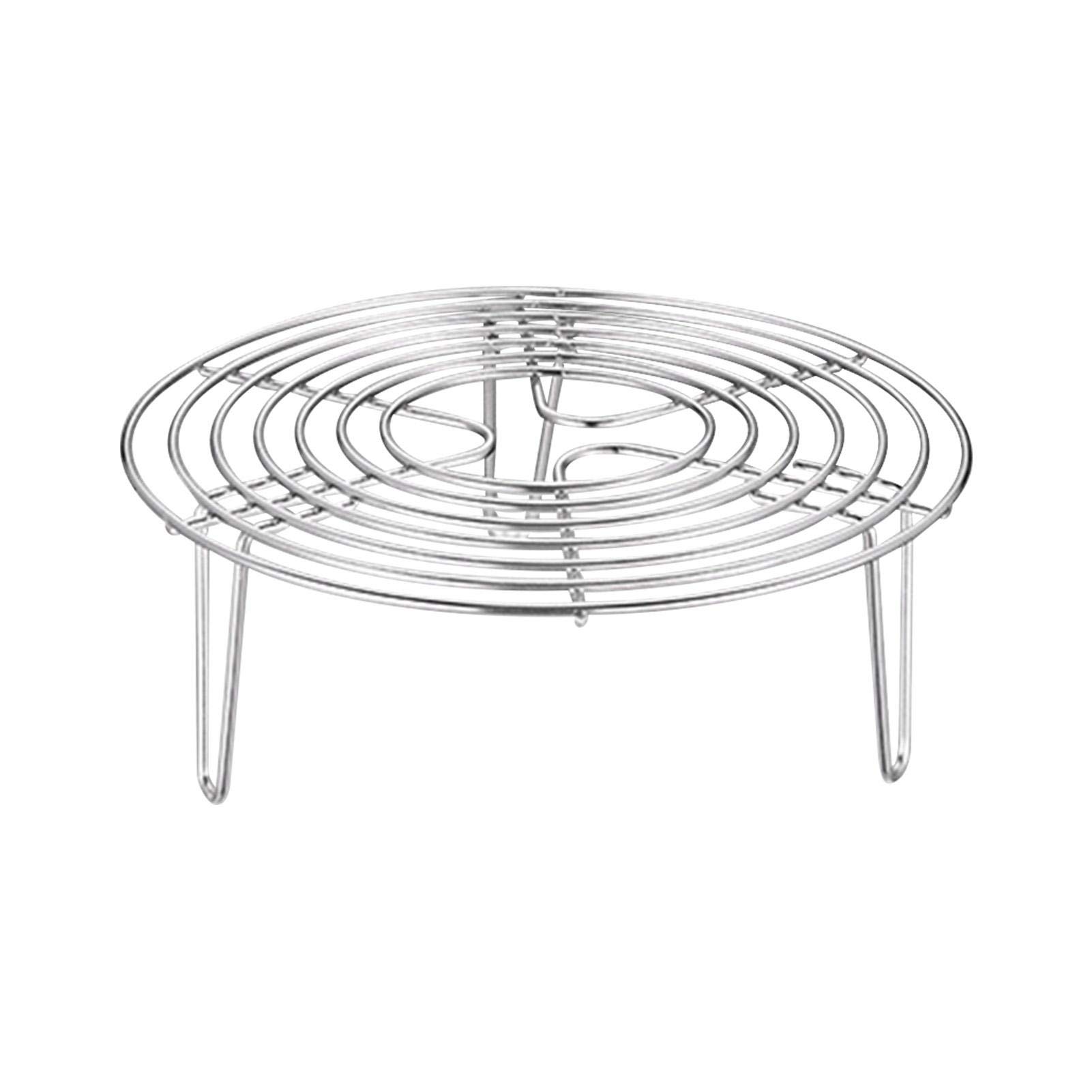 Round Steamer Rack and Cooling Rack,Stainless Steel Pot Trivet, Wire Steamer Kettle Rack Holder, Fit For Pots Cookware Pressure Cooker Pans Up, 8-Inches (size:20x7cm)