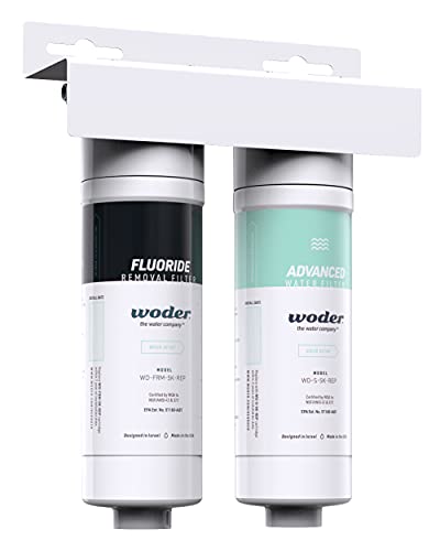 Woder WD-D-5K-FRM-ADV-JG Quick Connect Dual Stage Fluoride Removal Inline Water Filtration System. Removes Chlorine, Lead, Chromium 6, Heavy Metals, Odors/Contaminants Removal - US Made - 5000 Gallons