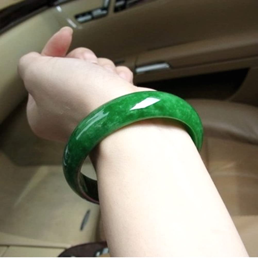 Natural Burmese Jade Bangle Bracelet Full Green Jadeite for Women Jewellery Box Gift with Certificate