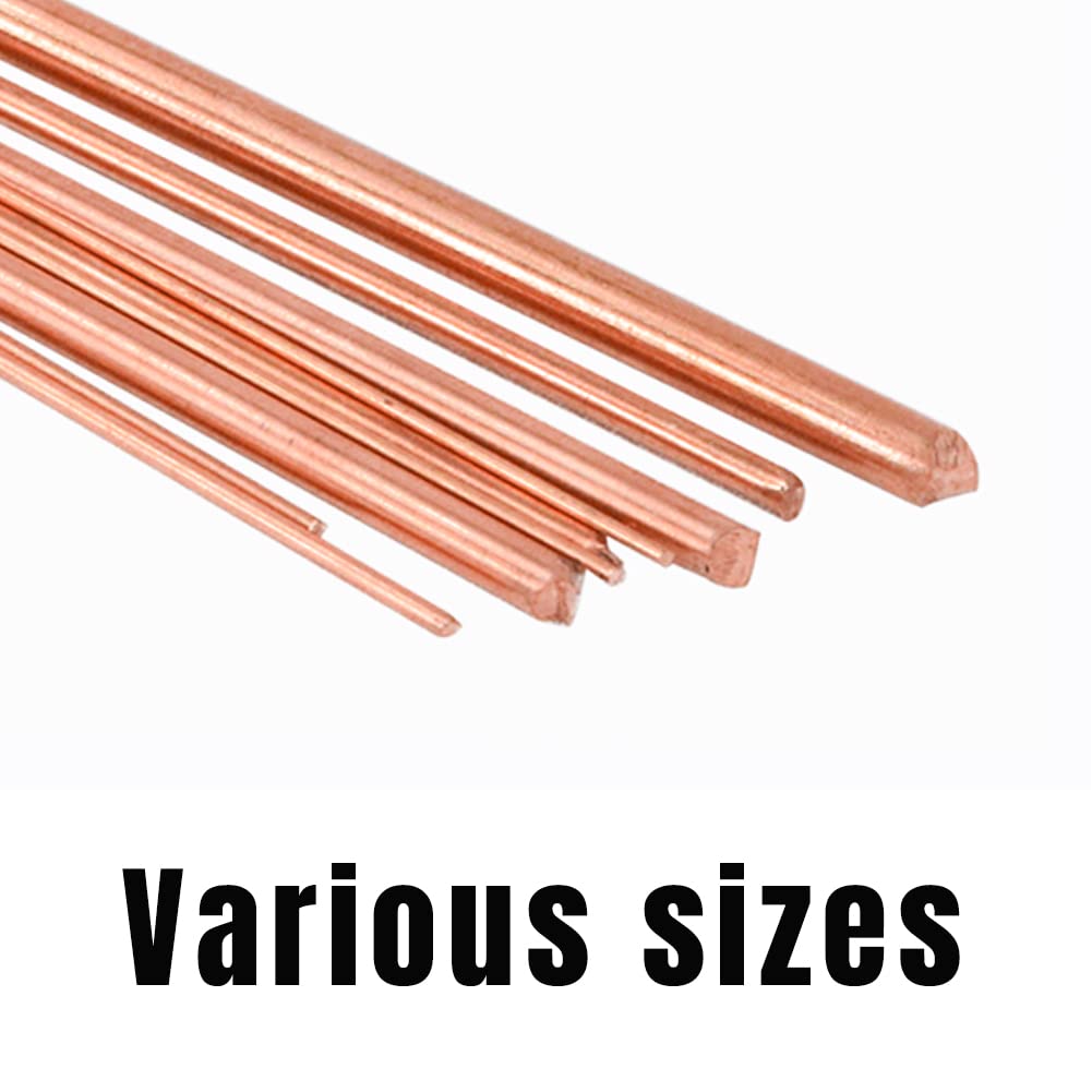 Tynulox 5Pcs 15 Gauge Pure Electrode Copper Round Rod 1.5mm Dia 10" Length Bare Copper Cu Metal Rod for Metal Craft Hobbies