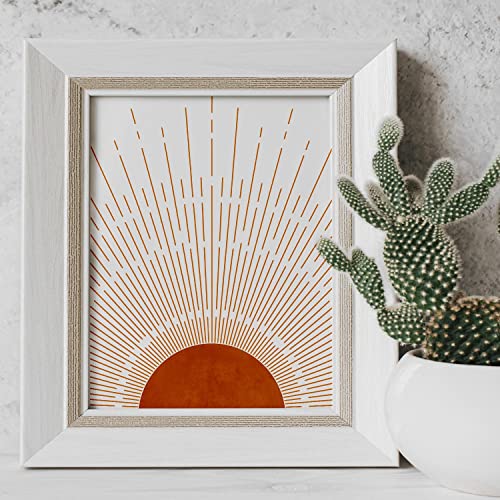 Sun Ray Boho Bedroom Wall Decor, Sun Line Art Modern Wall Decor, Mid Century Modern Wall Decor, Bathroom, Living Room, Office, Classrooms, Home Wall Decor, Set of 3 Prints, 11x14inch Unframed