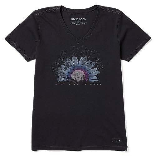 Life is good Womens Crusher, Jet Black, Small