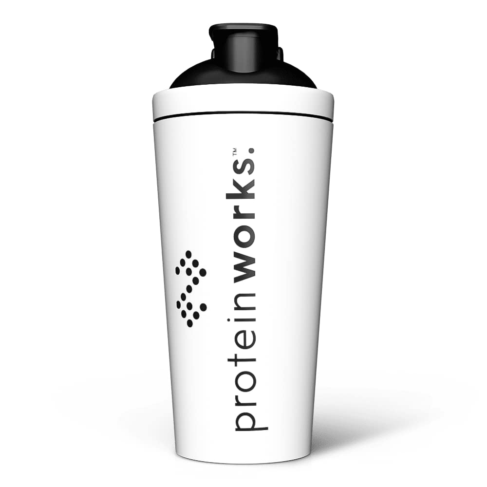 Protein Works The Metallic Midnight Shaker | Stainless Steel | Durable Protein Shaker | 739ml