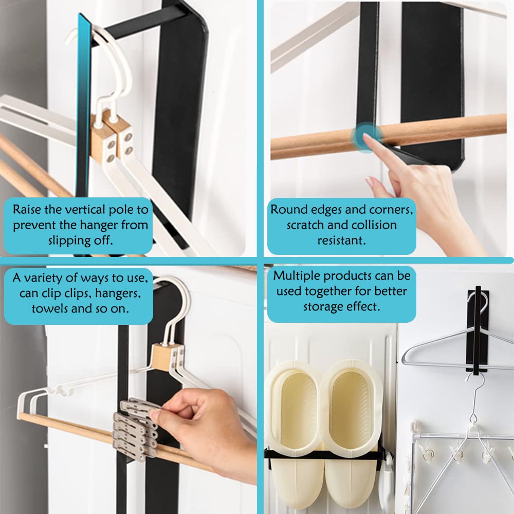 NiuYichee Home Magnetic Kitchen Storage Spice Rack – Refrigerator Organizer Wall Holder, with Metal Hooks, Organization for Home and Kitchen (Magnetic rack for washing machine)