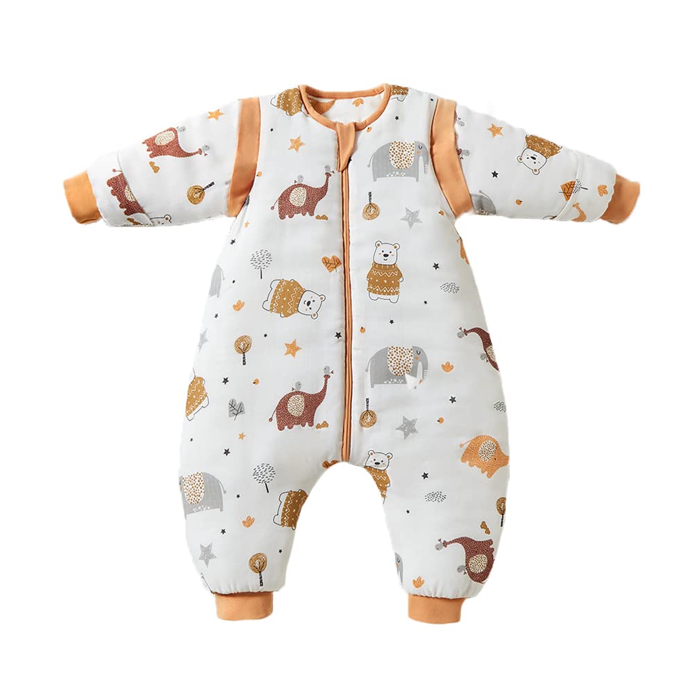 XIFAMNIY Tog 2.5 Winter Baby Sleep Sack with Feet Toddler Walking Sleeping Bag Long Sleeve Swaddle Wearable Blanket 6M-4T…