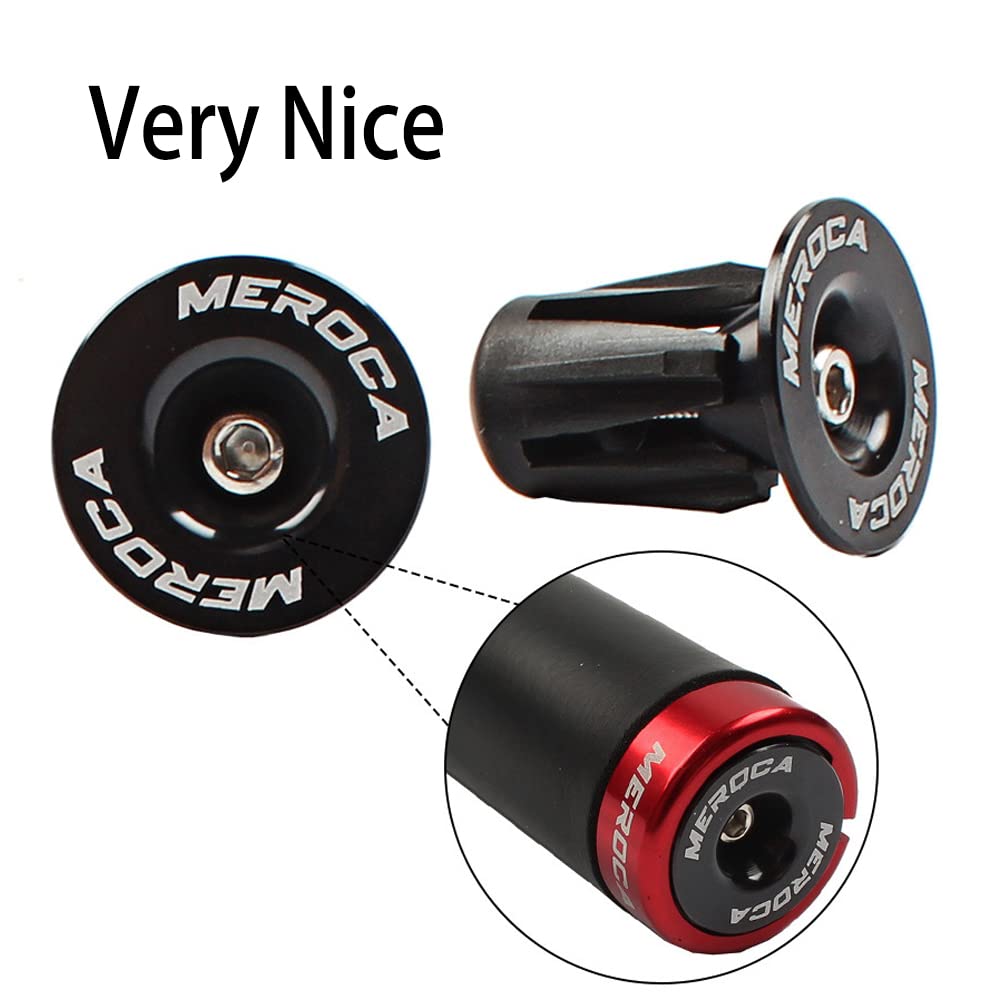 RANOKI Bar End Plugs Aluminum 1 Pairs for Most Bicycle Road Bike Mountain Bike MTB, BMX Bar Ends Handlebar (Rainbow)