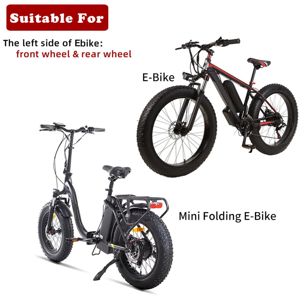 RUIZD EBike Hydraulic Brakes 2-Pistons Power-Off Hydraulic Disc Brake Caliper Lever with 2Pcs 160mm Rotor for Ebike(Included Mounting Adapter)…