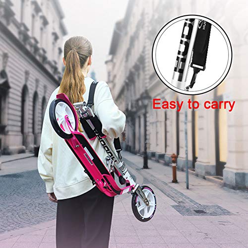 Lnx City Scooter - for Adults Kids Teens - Aluminum Deck - Adjustable Height Foldable Non Electric Commuter Scooter Kick Scooter