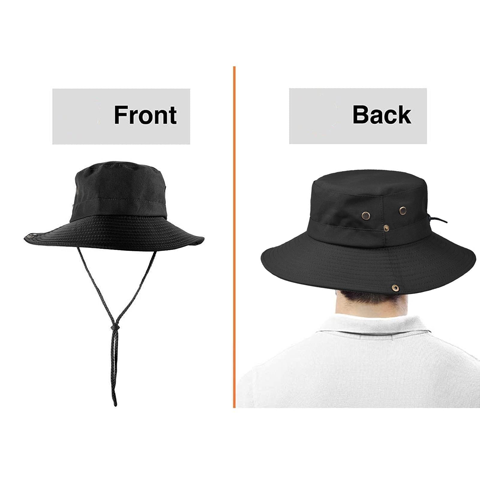 Sun Hats for Men/Women, Bucket Hat and Fishing Hat Wide Brim Foldable Boonie Hat with UV Protectionfor for Hiking Camping