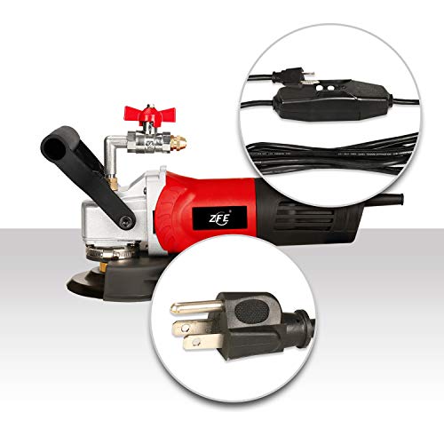 ZFE 800W/110V Variable Speed 4'' Wet Polisher / Grinder & Granite Diamond Polishing Pads Concrete Polisher Stone Polisher for Granite/Marble/Concrete/Stones