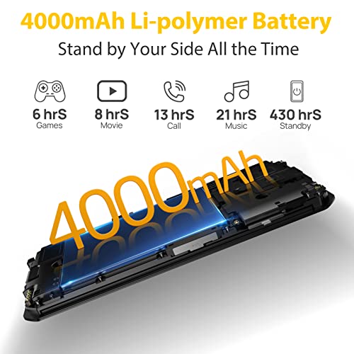 Ulefone Armor X6 Pro Unlocked Smartphone - Android 12 OS, Quad-Core Processor 4GB RAM & 32GB ROM, 13MP Main Camera, 4000mAh Battery, 5.0-inch Screen, Dual SIM 4G Rugged Cell Phones (Orange)