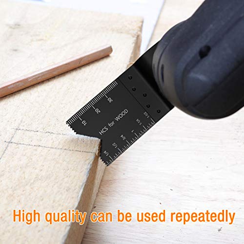 Littlegrass 20pcs Bi-Metal/Wood Universal Oscillating Saw Blades Multitool Quick Release Tool Blades For Fein Multimaster Dewal Porter Rockwell Cable Black Decker Bosch Craftsman Dremel Chicago