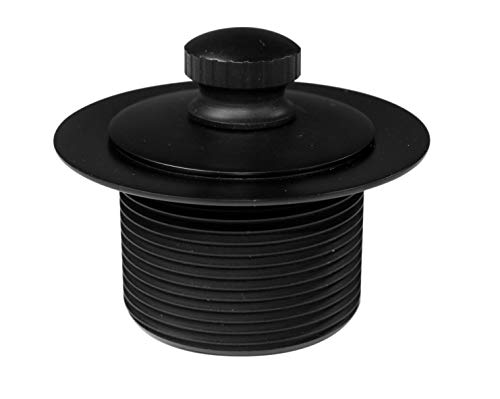 Westbrass Pull & Drain Sch. 40 PVC Bath Waste with One-Hole Top Elbow, Matte Black, D49721-62