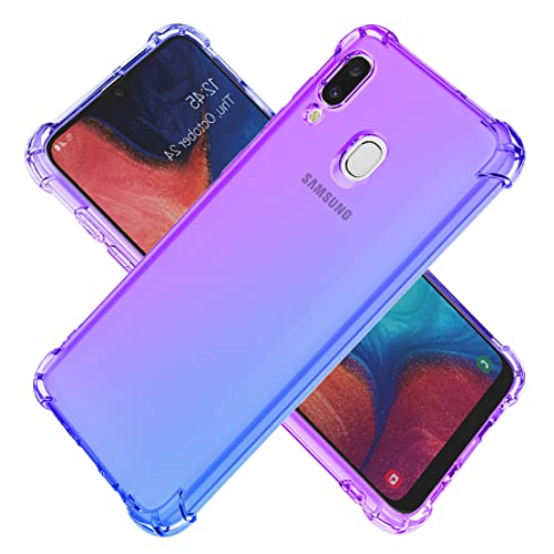 KOARWVC Case for Galaxy A40 Case,Samsung A40 SM-A405F Case, Crystal Clear Case Gradient Slim Anti Scratch TPU Shockproof Protective Phone Cases Cover for Samsung Galaxy A40 (Pink/Gold)