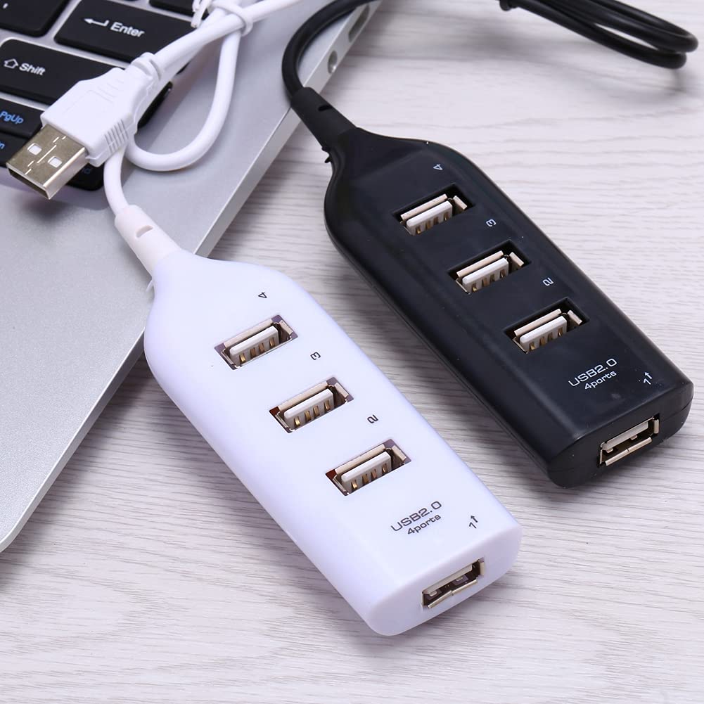 USB 2.0 Hub, 4 in 1 USB Multi Hub Splitter Power Adapter, for USB Mice, USB Printer, USB Scanner, USB Hard Drives, USB CD R, DVD ROM Drive